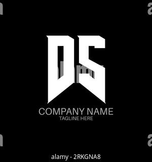 DS D S letter logo design. Initial letter DS linked circle uppercase ...