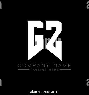 GZ G Z letter logo design. Initial letter GZ linked circle uppercase ...