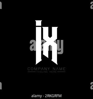 IX I X letter logo design. Initial letter IX linked circle uppercase monogram logo red and blue ...