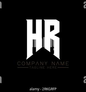 HR H R letter logo design. Initial letter HR uppercase monogram logo ...