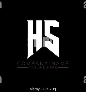 HS H S letter logo design. Initial letter HS linked circle uppercase ...