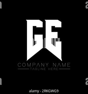 GE G E letter logo design. Initial letter GE uppercase monogram logo ...