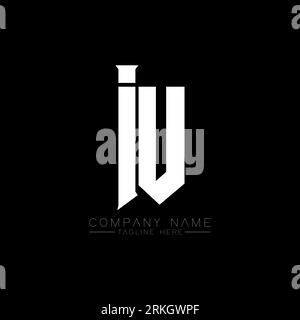 IU I U letter logo design. Initial letter IU uppercase monogram logo ...