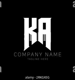 KA K A letter logo design. Initial letter KA uppercase monogram logo ...