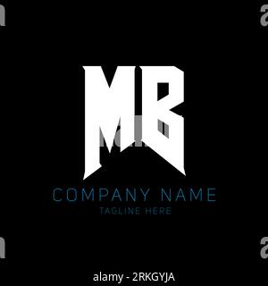 MB M B letter logo design. Initial letter MB uppercase monogram logo ...