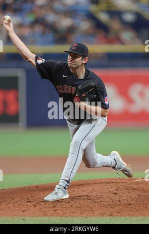 Cleveland Guardians starting pitcher Gavin Williams delivers against ...