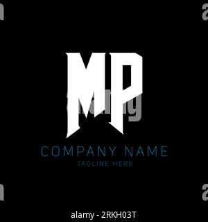 MP Letter Logo Design. Initial letters MP logo icon. Abstract letter MP ...