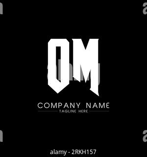 OM O M letter logo design. Initial letter OM linked circle upercase ...