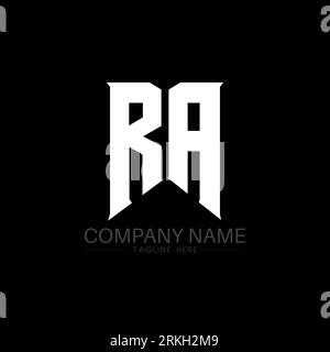 RA R A letter logo design. Initial letter RA linked circle uppercase ...