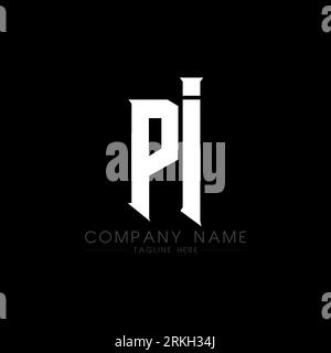 PI P I letter logo design. Initial letter PI uppercase monogram logo ...