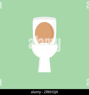 Flushing toilet isolated cartoon vector illustration. Parent showing ...