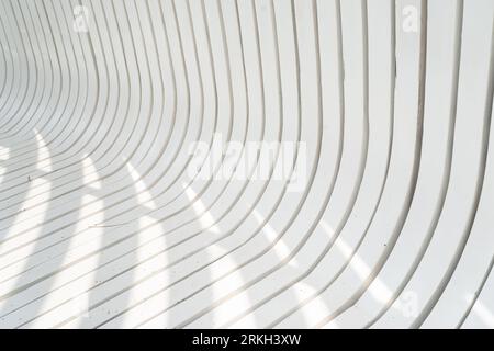 white curved architecture exterior with highlight and shadows ...
