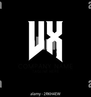 VX V X letter logo design. Initial letter VX linked circle uppercase ...