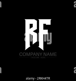 Initial RF logo, clean and modern architectural and construction logo ...