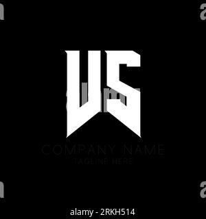 VS V S letter logo design. Initial letter VS linked circle uppercase ...