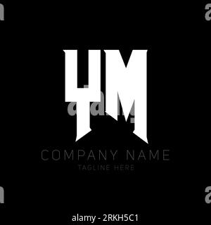 YM Y M letter logo design. Initial letter YM linked circle uppercase ...
