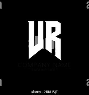 VR V R letter logo design. Initial letter VR linked circle uppercase ...