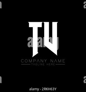 TV T V letter logo design. Initial letter TV linked circle uppercase ...