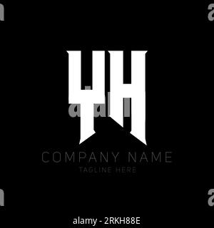 YH Y H letter logo design. Initial letter YH uppercase monogram logo ...