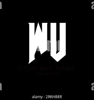 WU W U letter logo design. Initial letter WU linked circle uppercase ...