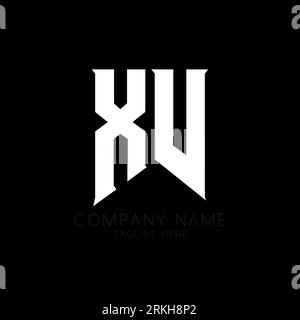 XV X V letter logo design. Initial letter XV linked circle uppercase ...