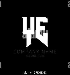 YE Y E letter logo design. Initial letter YE linked circle uppercase ...