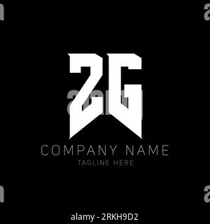 ZG Z G letter logo design. Initial letter ZG linked circle uppercase ...