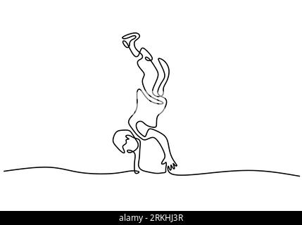 break dancer-continuous one line drawing Stock Vector Image & Art - Alamy