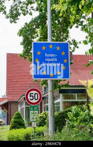 The border crossing boundary marker located near the San Ysidro border ...