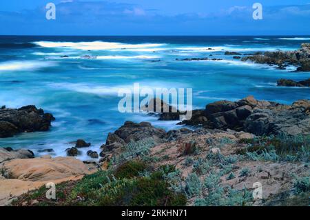 Time lapse Surf breaking Asilomar State Marine Reserve Monterey Bay ...