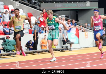 Germany's Leo Neugebauer competes in the decathlon shot put at the ...