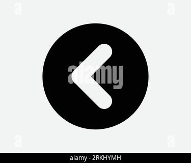 Left Arrow Icon West Side Direction Position Navigation Path Pathway Here Cursor Black White ...