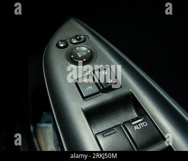A modest control panel inside a vehicle, after some edits Stock Photo ...