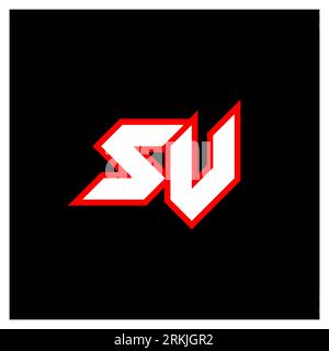 SV Initial ESport gaming logo. Modern head Skull shape template vector ...