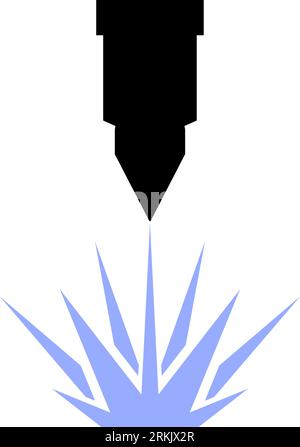 Laser Cutting Machine Logo Design Icon Vector Illustration, CNC Laser ...