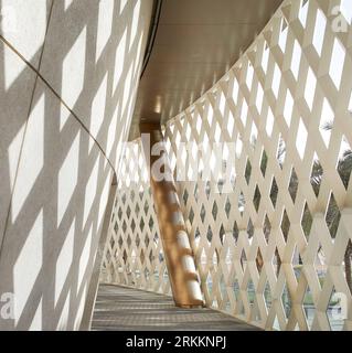 Circulation corridor with screen. 360 Mall, Kuweit City, Kuwait ...