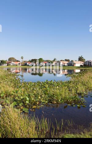 Fresh water lake in a Florida gated community Stock Photo - Alamy