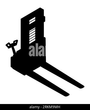 Vector reach stacker or container loader. Crane lifting maritime ...