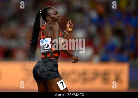 Mary Moraa winning in the 800 meters at the World Athletics ...