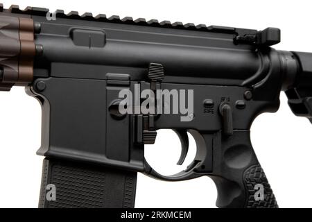 AR-15 Assault rifle side view Stock Photo - Alamy