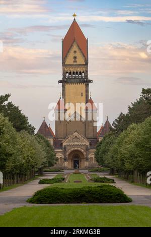 main entrance of the church on the south cemetery in Leipzig Stock ...