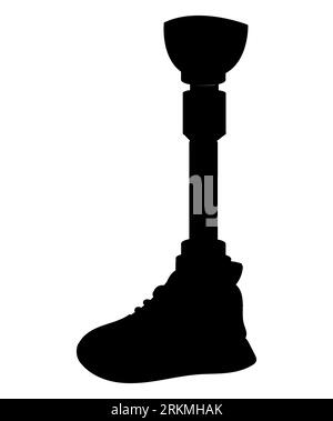 Woman with leg prosthesis. Disabled people, health rehabilitation ...