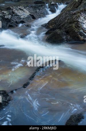 The Afon Llugwy as it flows through Capel Curig, Conwy, Cymru, UK Stock ...
