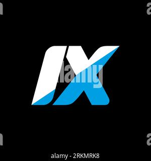 IX letter logo design on black background. IX creative initials letter ...
