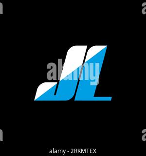 JL letter logo design on black background. JL creative initials letter ...
