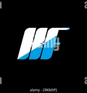 KF letter logo design on black background. KF creative initials letter ...