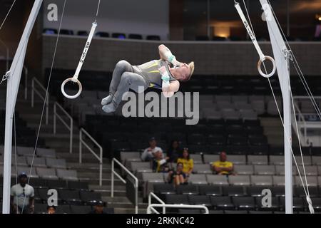 August 24, 2023: Gymnast Cameron Bock during the senior men day 1 ...