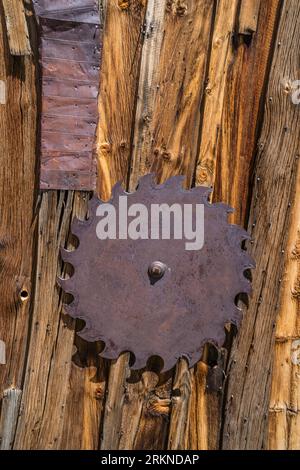 Sawmill in the Bodie ghost town in California. Wiith snow as high as 20 ...