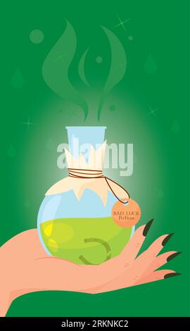 Hand holding a magical potion elixir Vector Stock Vector Image & Art ...