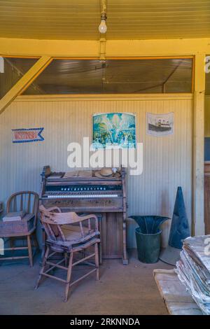 Interior of the school house in the Bodie ghost town in California ...